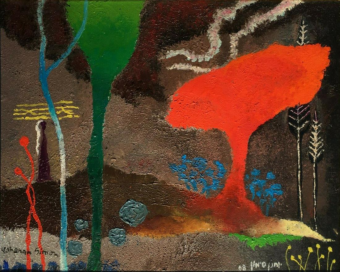 Yohanan Simon 1905 1976 (israeli) Winter Melodies, 1968 Oil On Canvas