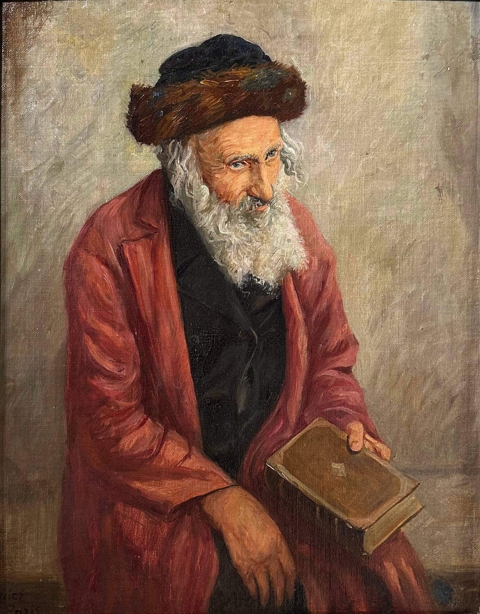 Tadeusz Ajdukiewicz 1852-1916 (polish) Rabbi With A Red Coat, C. 1890 ...