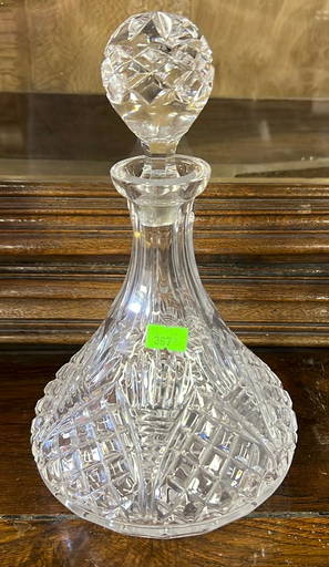Crystal Ship Captains Decanter With Flat Bottom