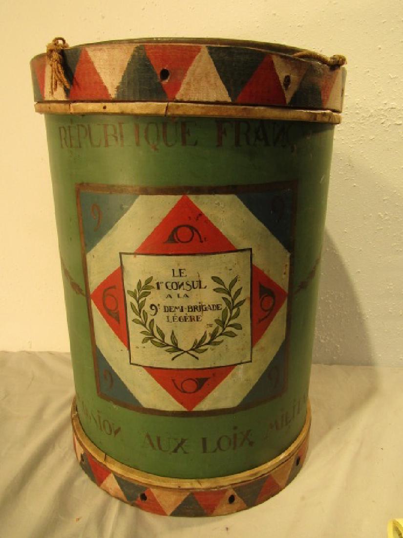 NAPOLEONIC PAINTED BATTLE DRUM