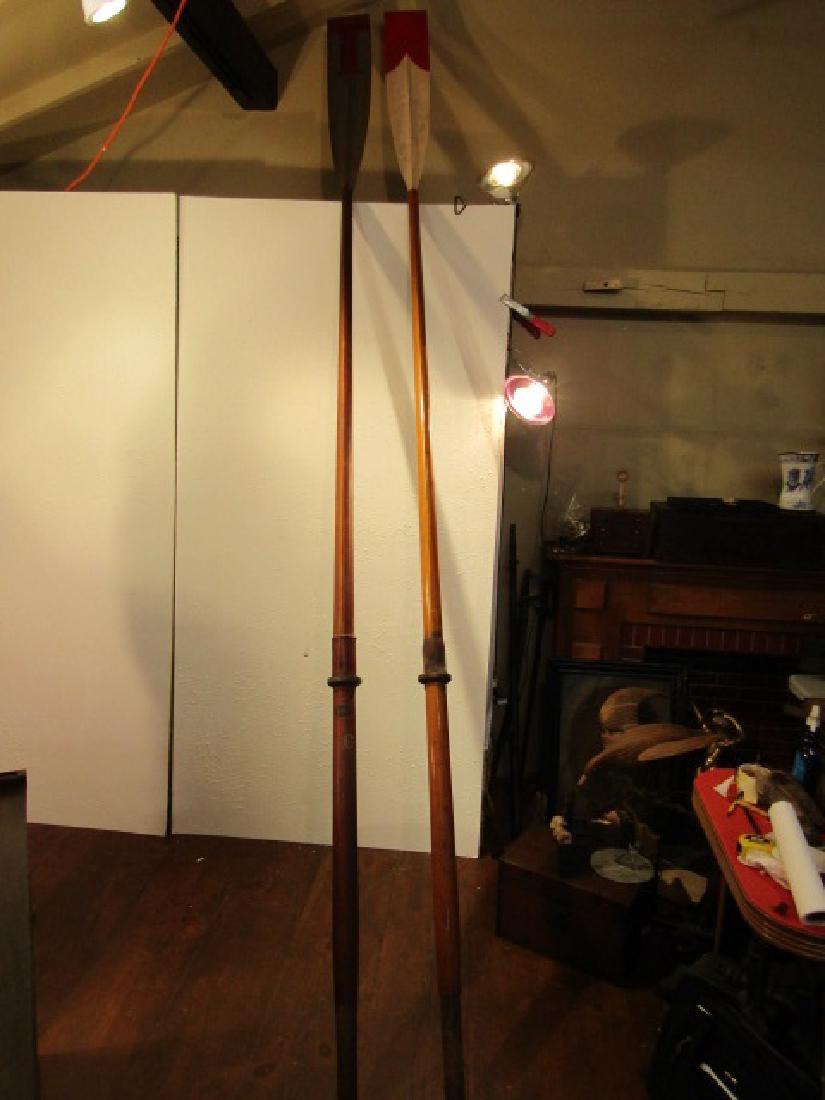 2 Large Antique Sculling Oars