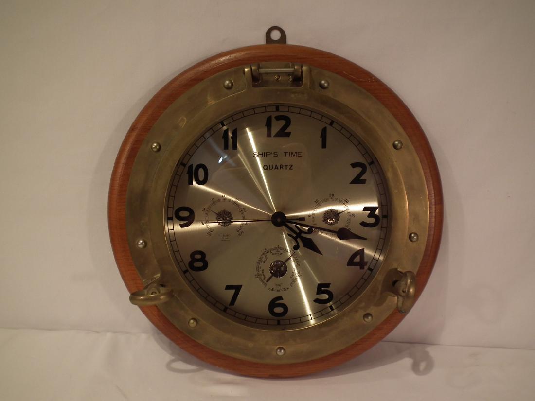BRASS SHIP PORTHOLE CLOCK