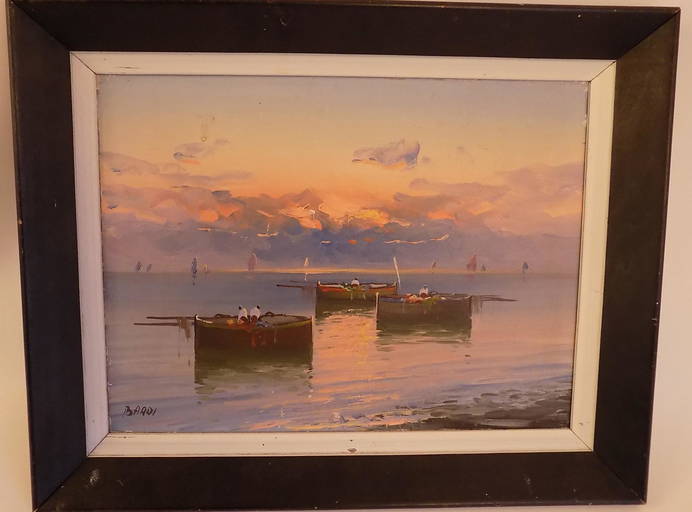 SIGNED BARDI ITALIAN PAINTING (#0434) on Jan 16, 2022 | Americana ...