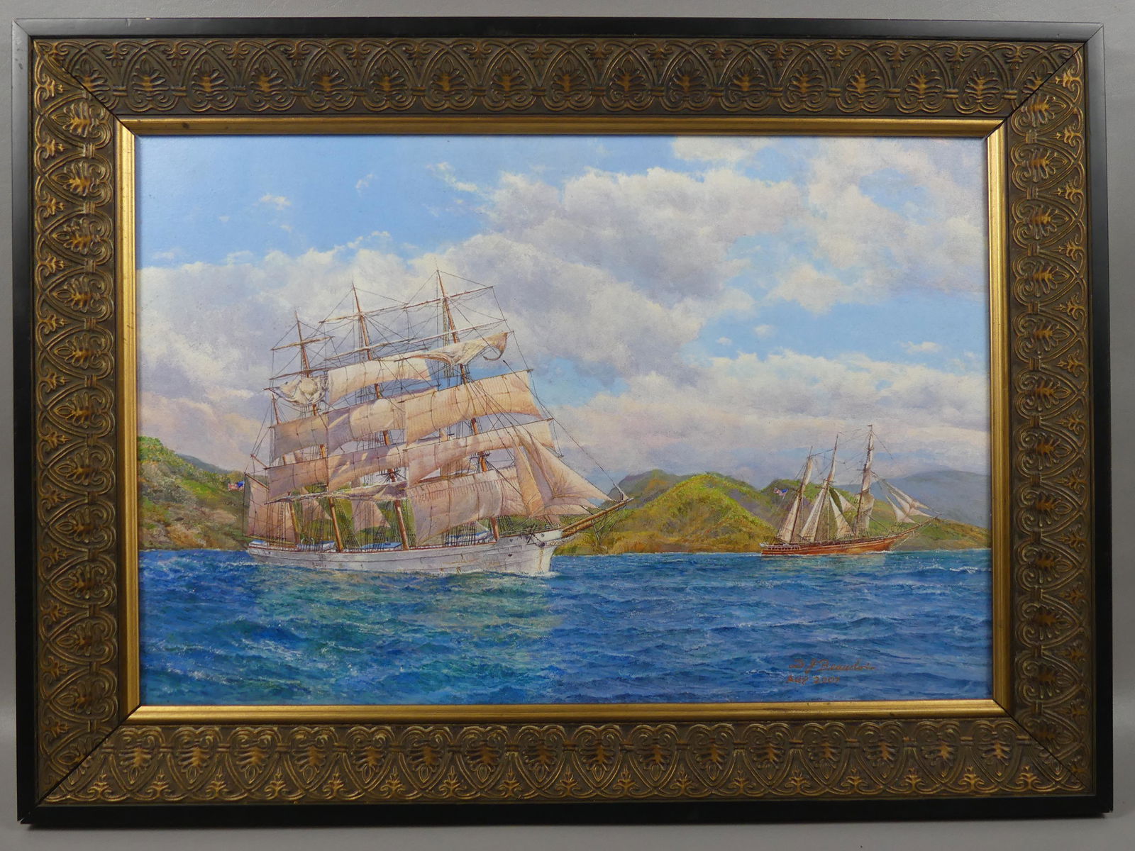 DAVID BEAUDOIN PAINTING OF SHIPS | Barnebys