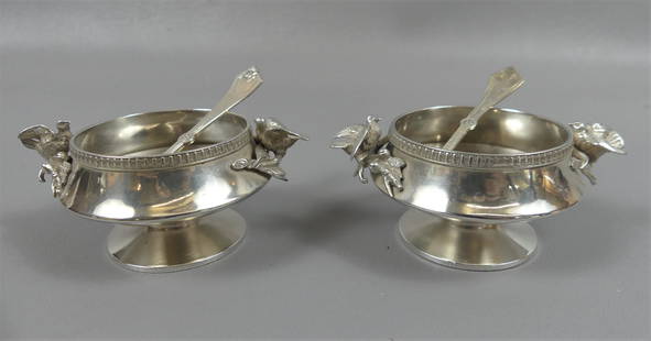 Gorham Aesthetic Movement Coin Silver Open Salt