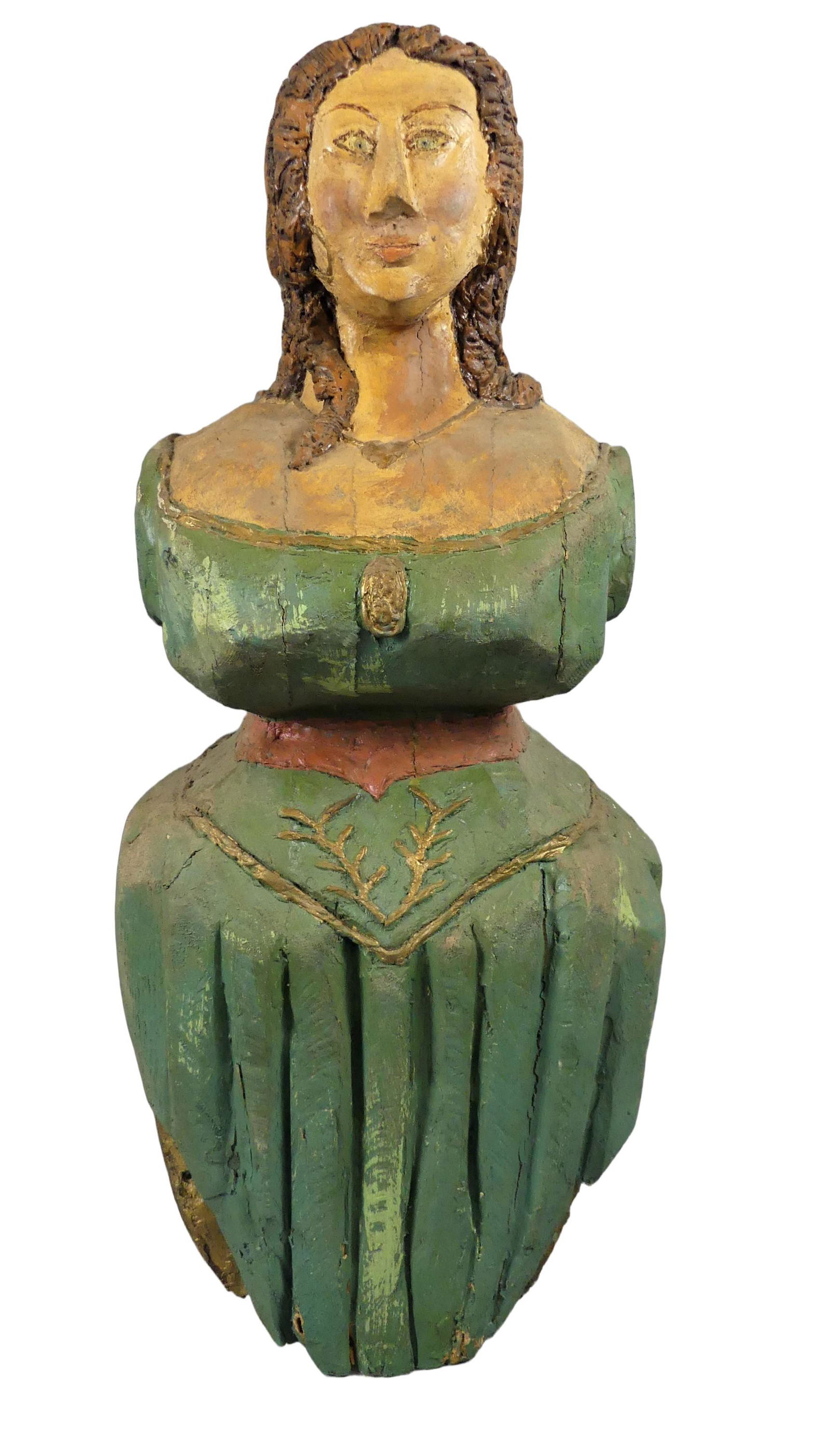 Antique Ship Figurehead Of Lady