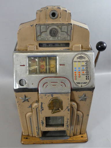 JENNINGS SILVER CHIEF 10C SLOT MACHINE (#0146) on Jan 15, 2023 ...