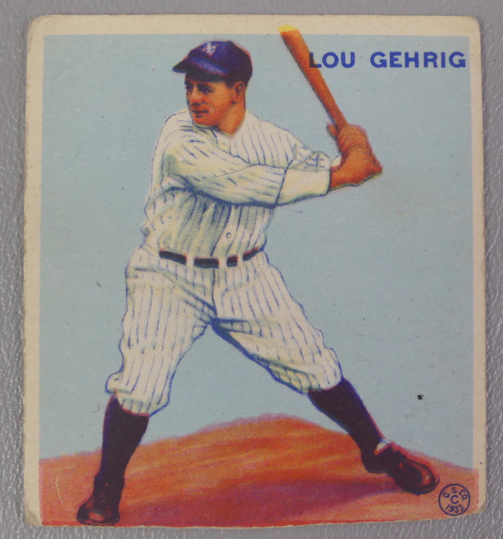 Goudey 1933 Baseball Card Lou Gehrig
