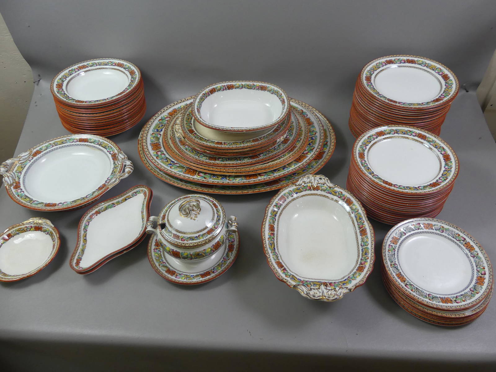 Minton Italian Fruit Border Dinner Set Auction
