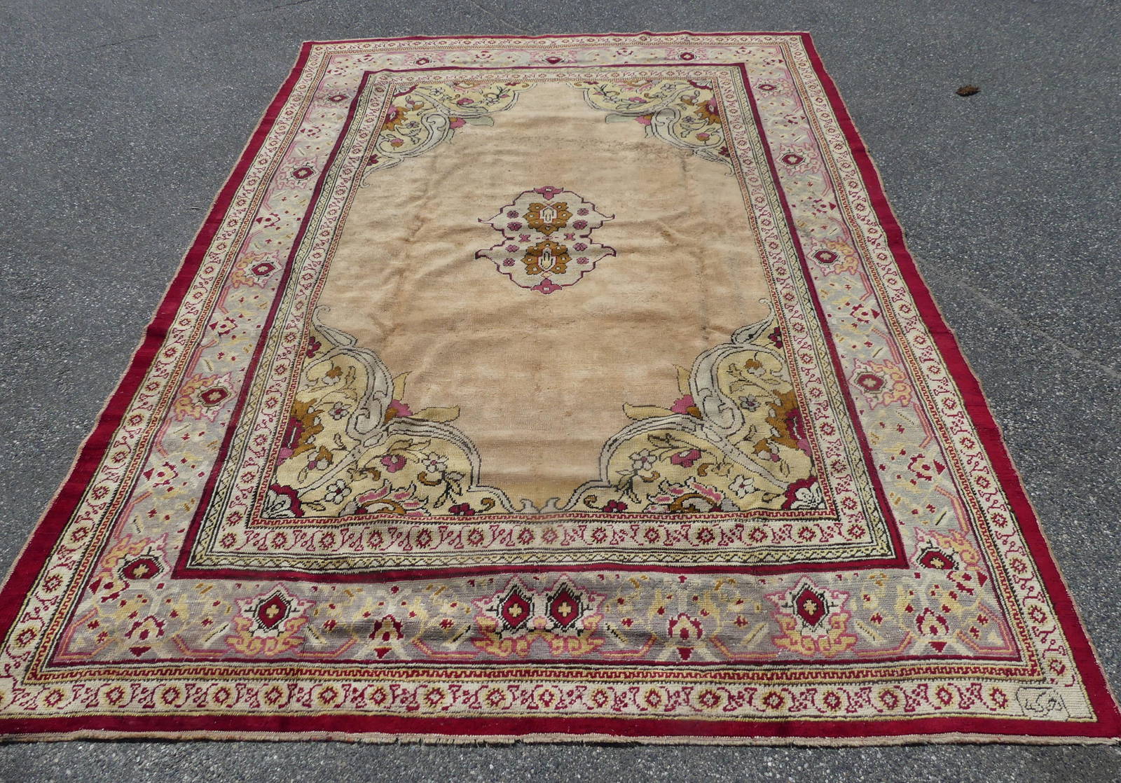 Old Floral Turkish Rug 9 X 13 Auction