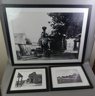 3 Framed Enlarged Black & White Adirondack Photos