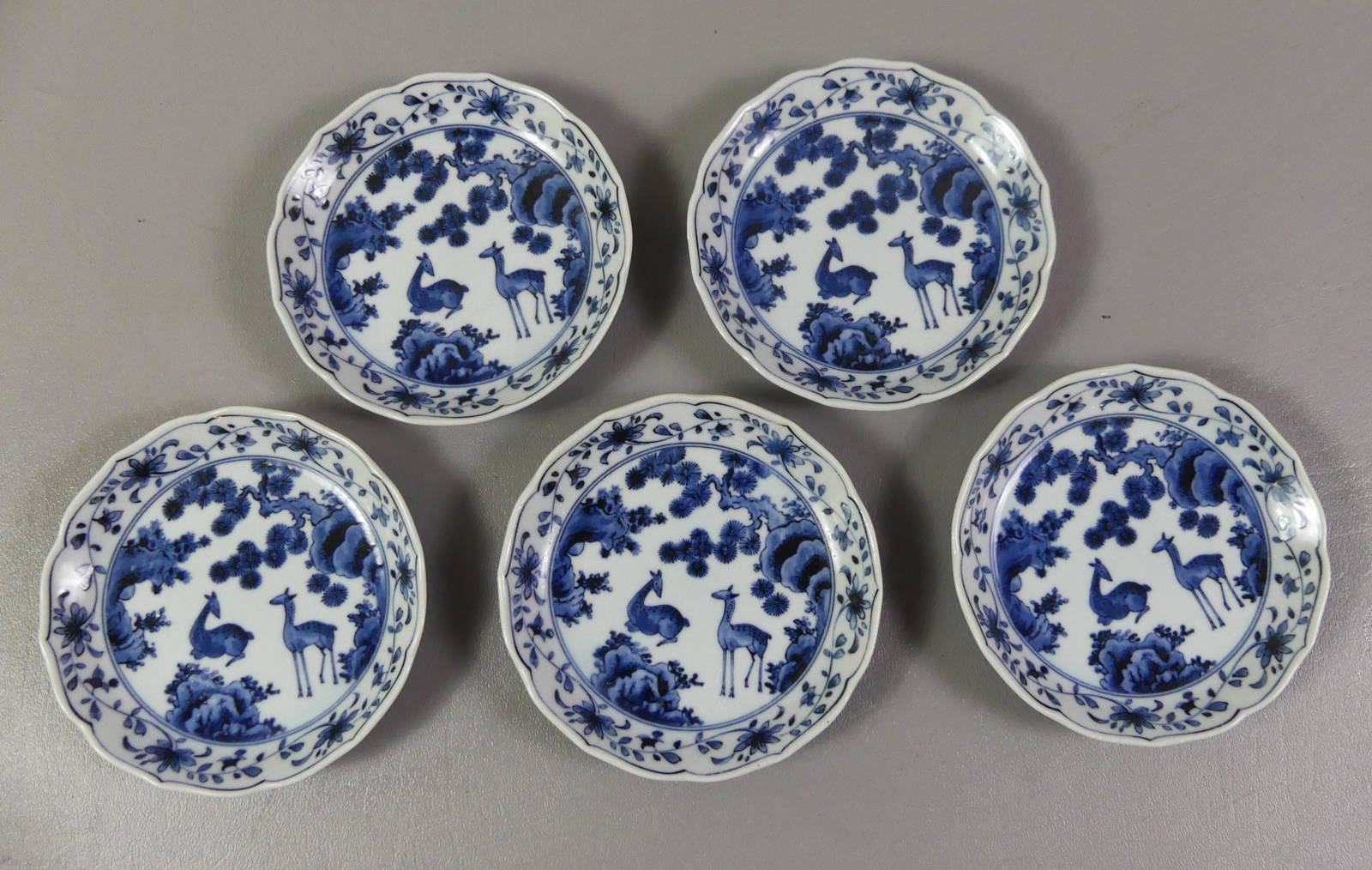 5 Antique Japanese Condiment Plates Auction