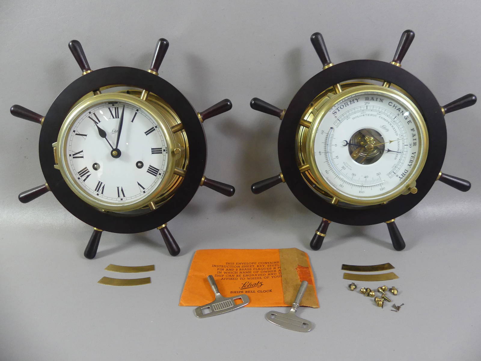 Schatz Mariner Clock / Barometer Set Auction