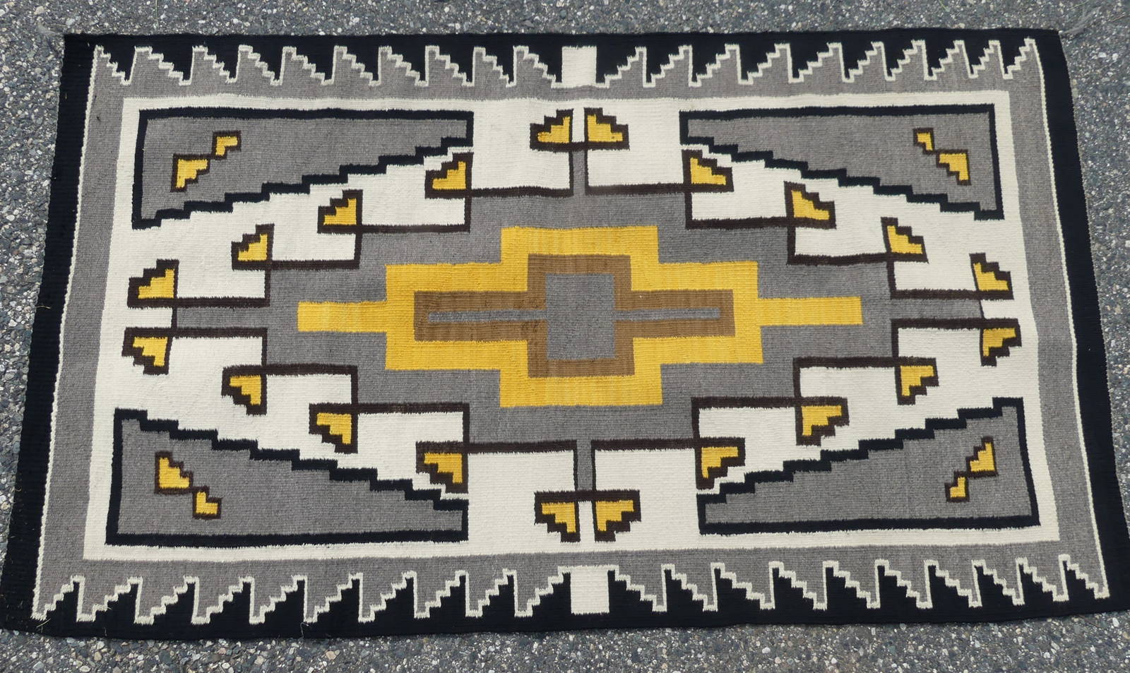Navajo Rug In Yellow & Black Auction