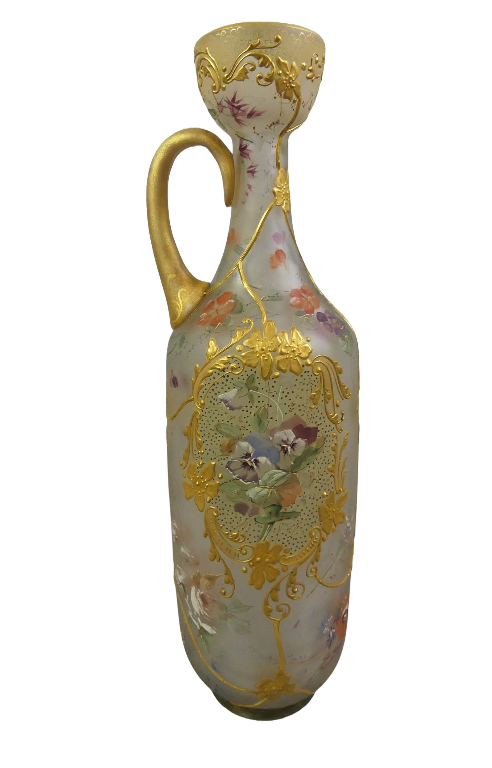 Mt. Washington Royal Flemish Glass Ewer Auction