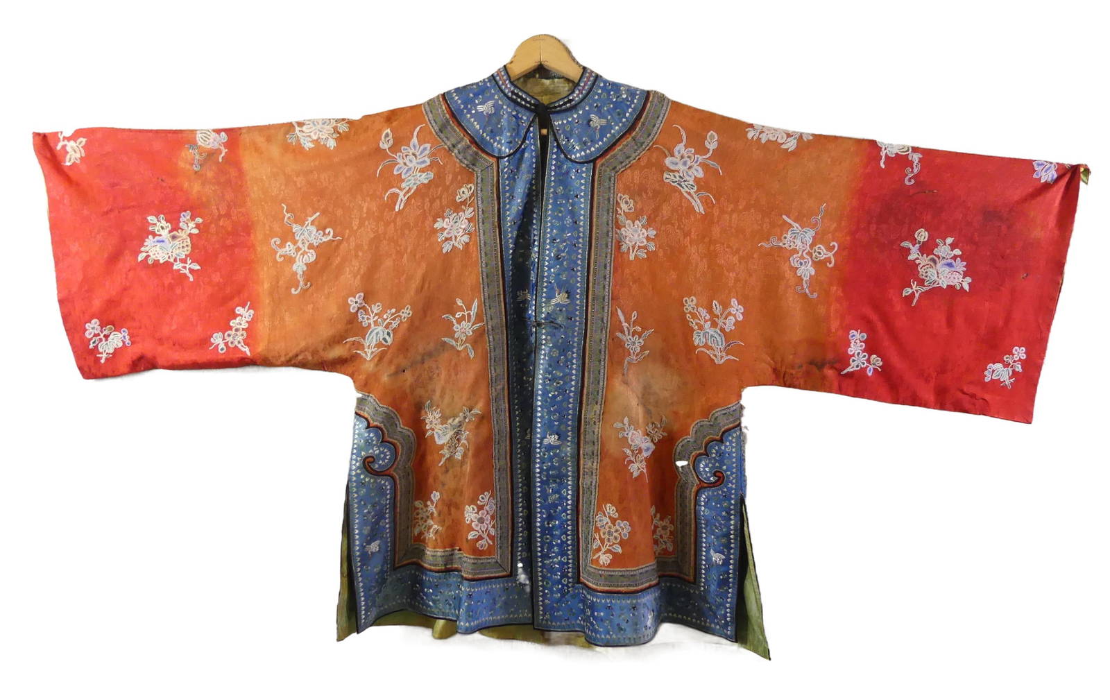 Antique Chinese Red Silk Robe Auction