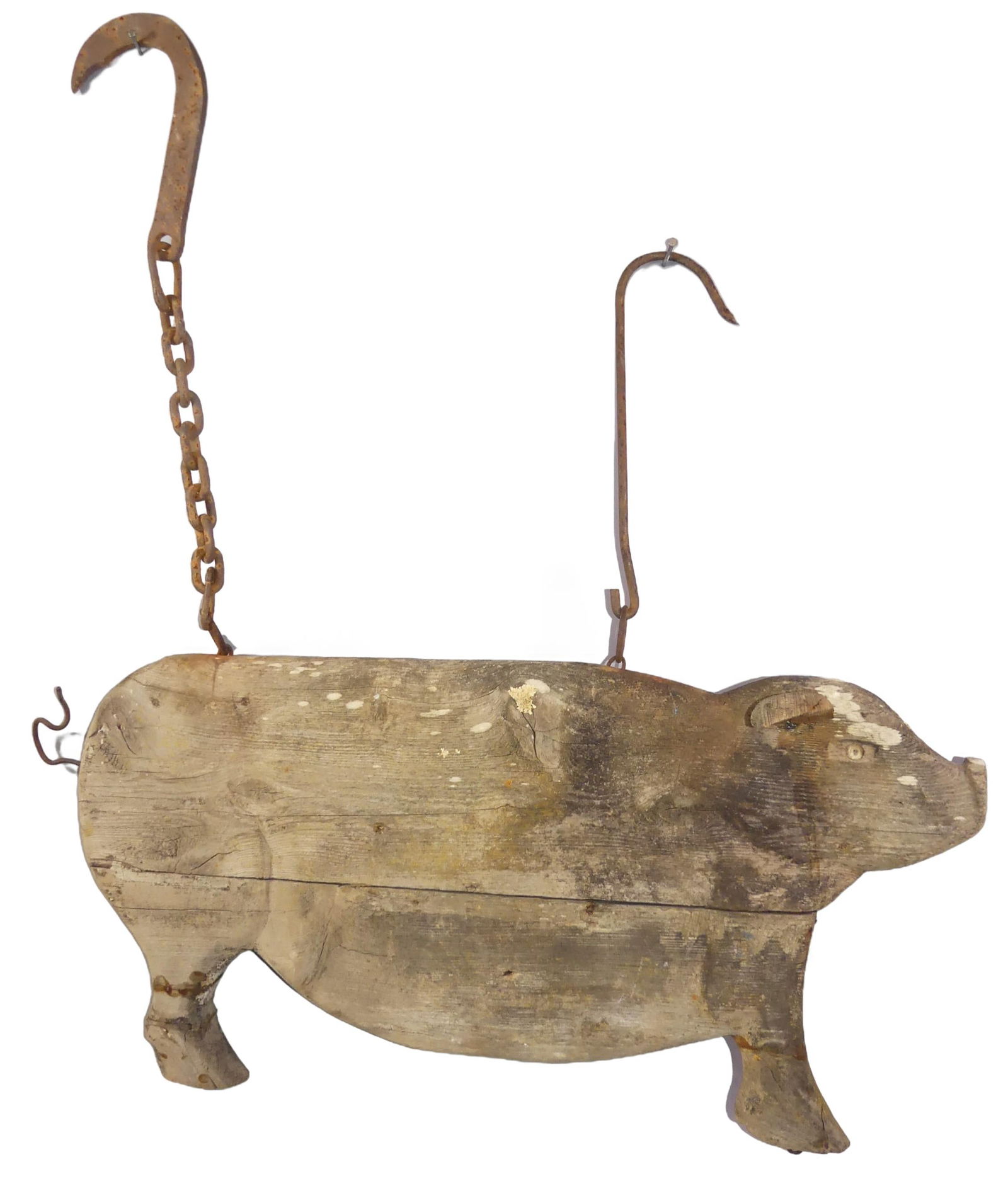 Antique Butcher Trade Sign - Pig Auction