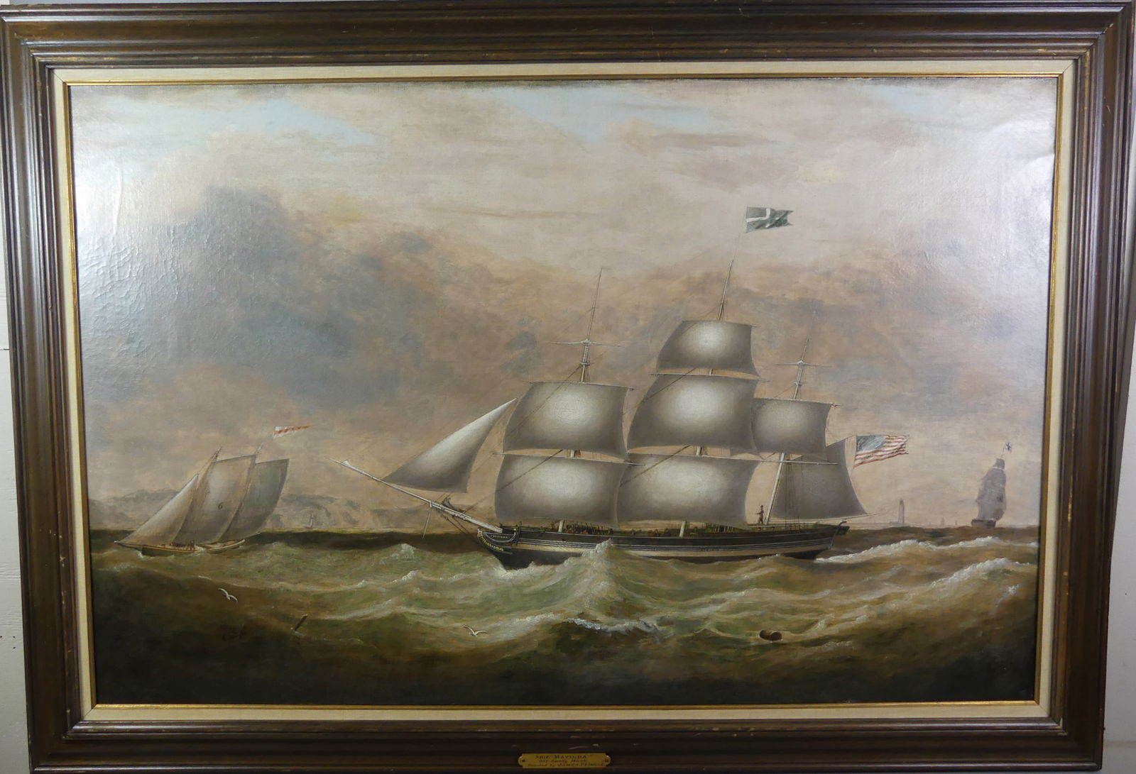 James Pringle Oil Painting Of Ship Matilda Auction