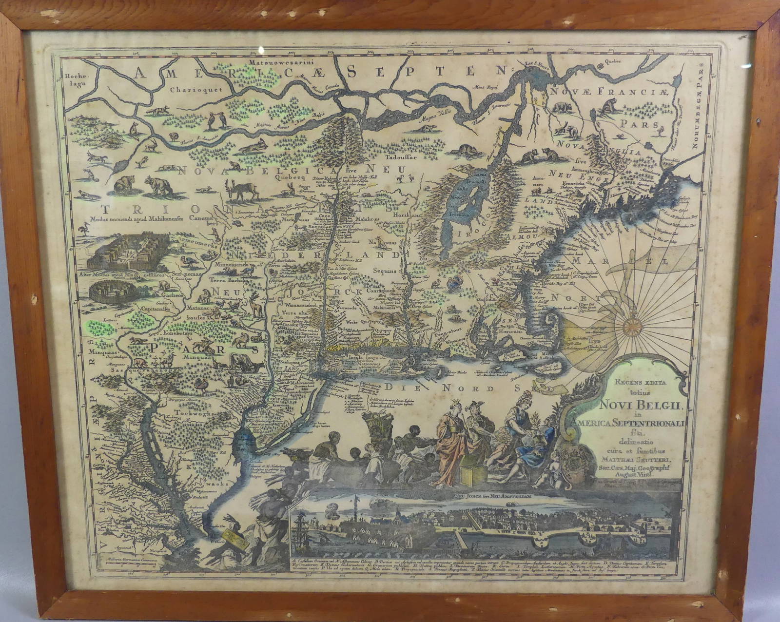 1730 Map Of N. America By S. Matthaus Auction