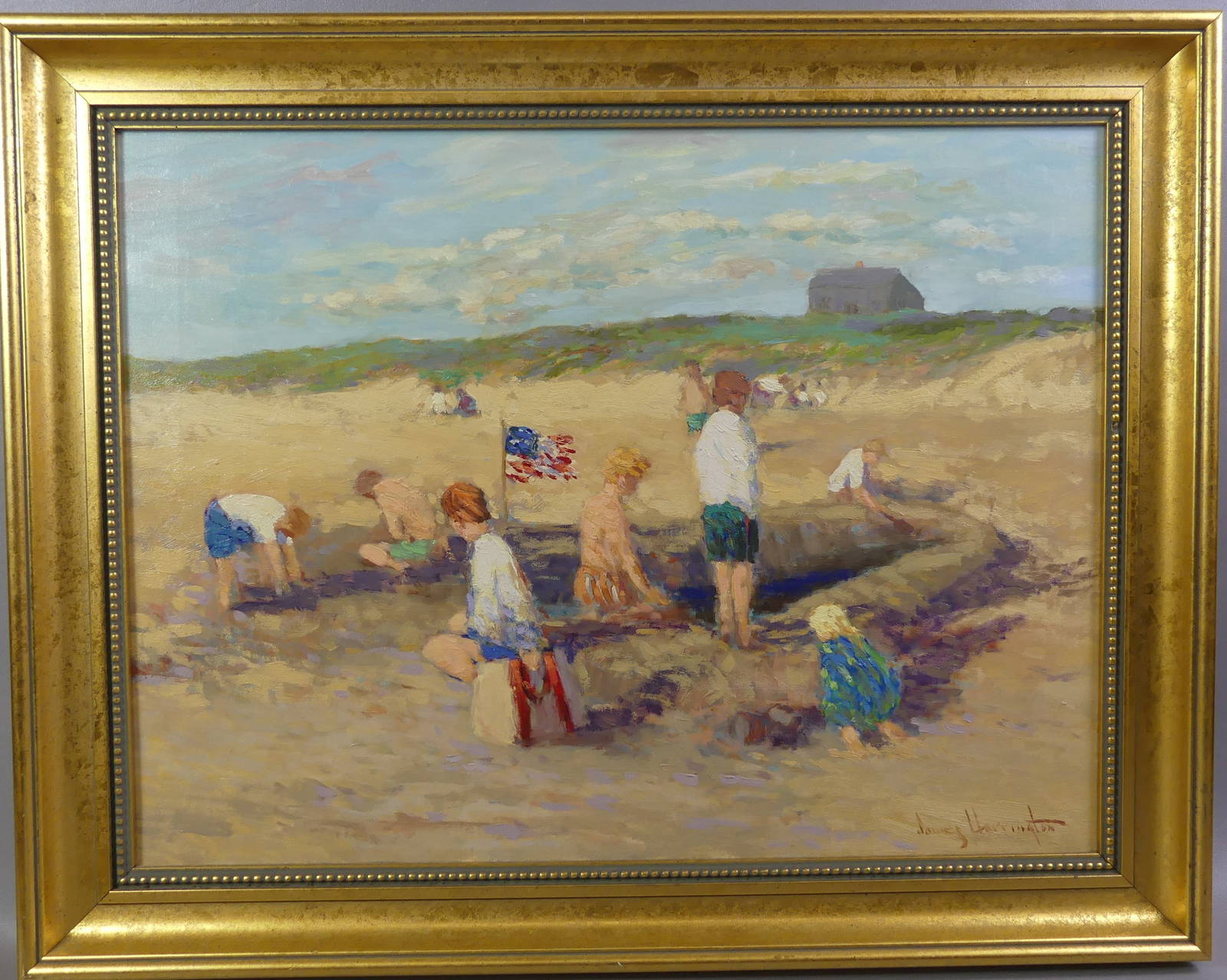 James Harrington Painting - Beach Scene Auction