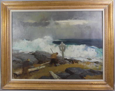 James Harrington Painting - Beach Scene Auction