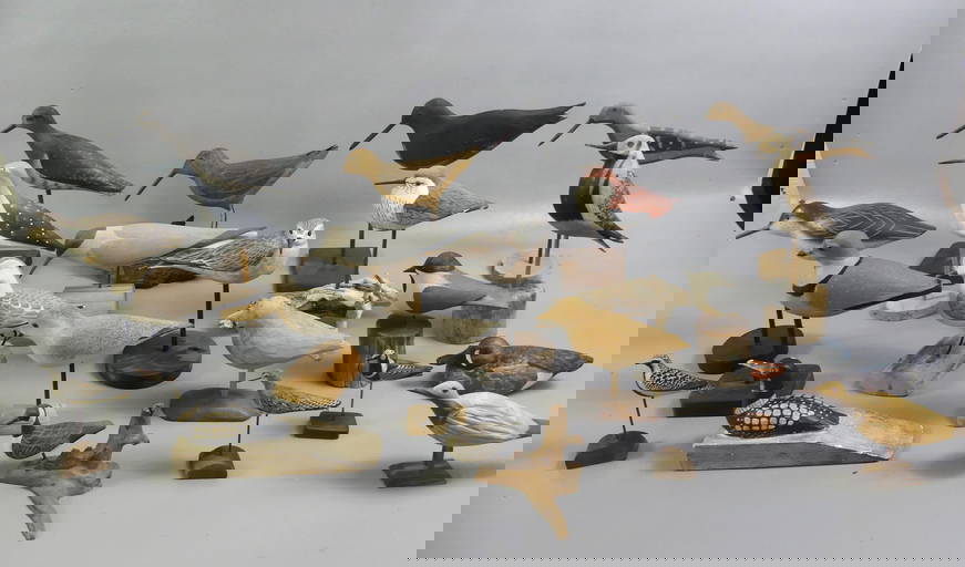 22 Mostly Shorebird Carvings