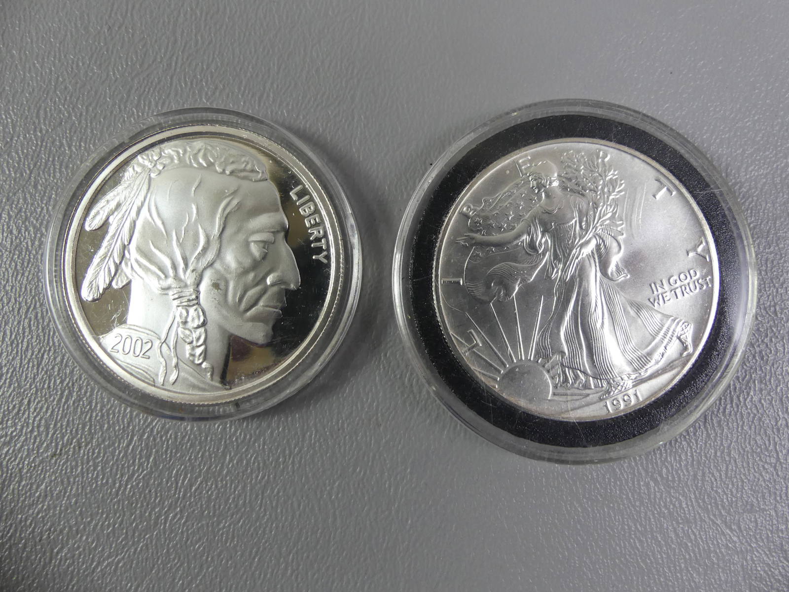 Lot Two Us $1 Silver Coins Auction