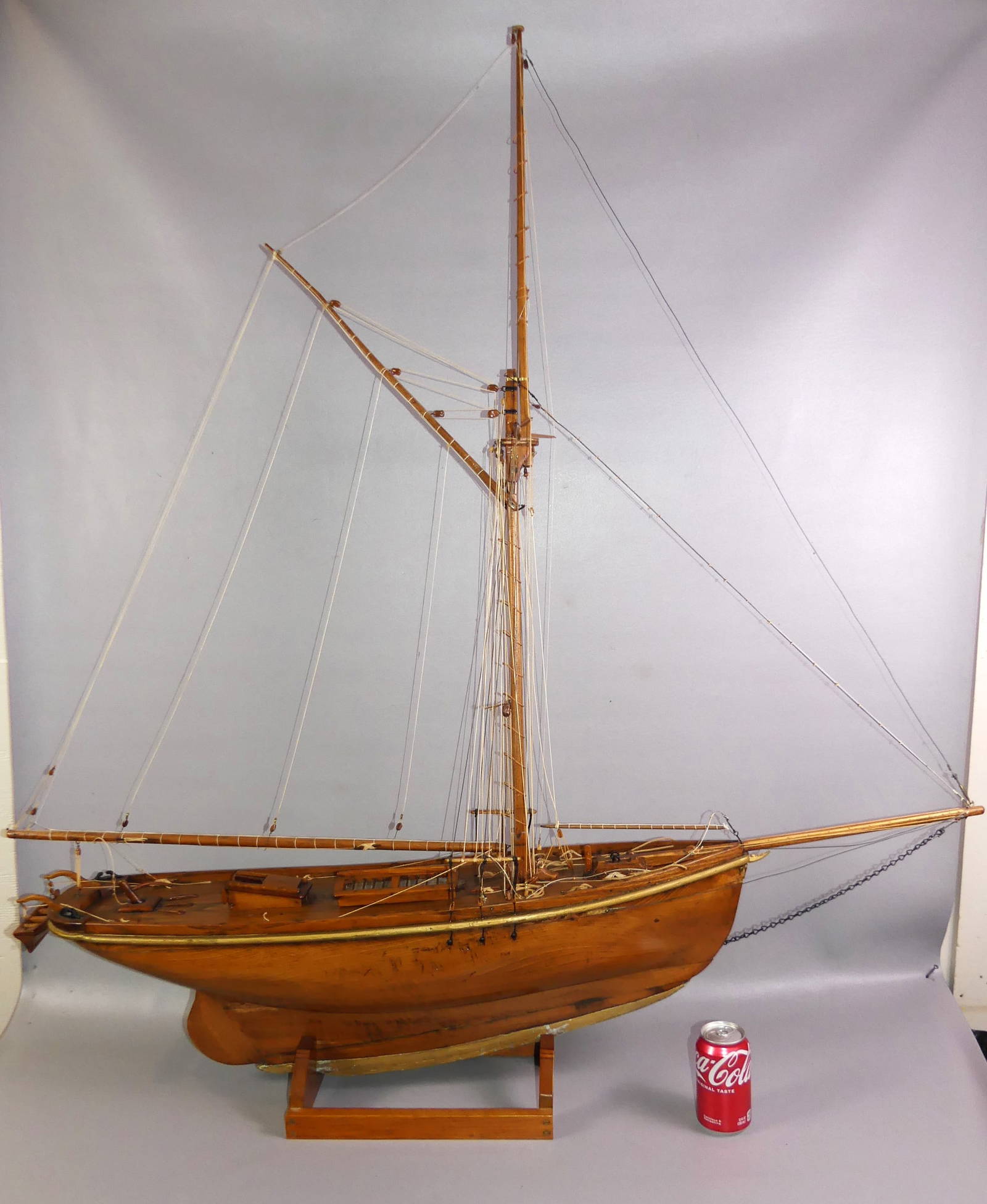 Old Wood Sailing Ship Model Auction