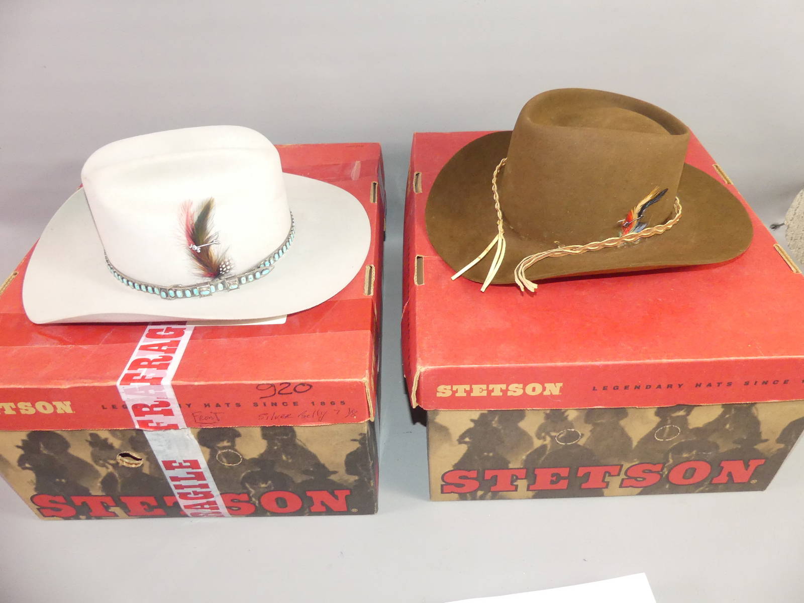 2 Stetson Hats In Boxes Auction