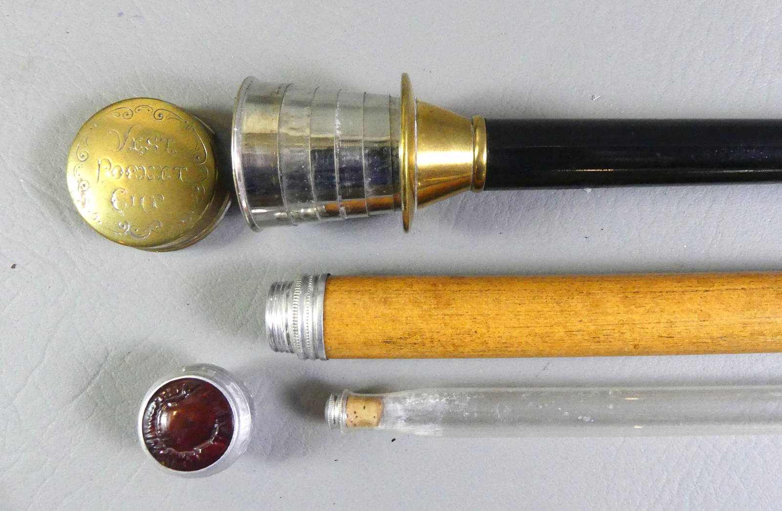 2 Canes: Flask & Cup - Jul 20, 2025 | Americana Auctions In Ma