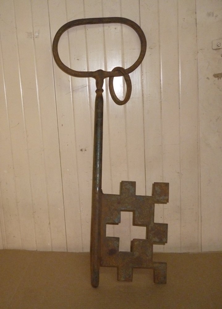 Huge Prison Door Lock Key Hand Engraving Collectors See