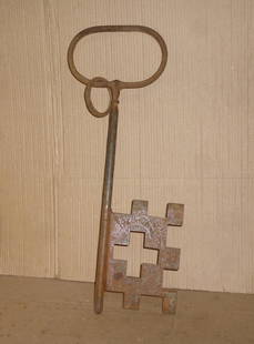 Huge Prison Door Lock Key Hand Engraving Collectors See