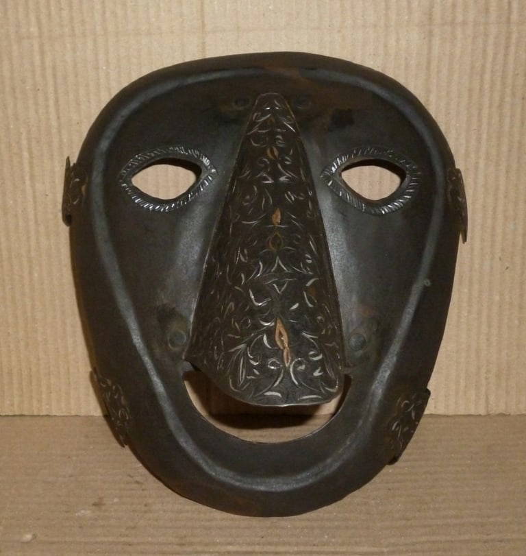 Old Brank Scolds Bridle Prisoner Shame Mask Big Nose Auction