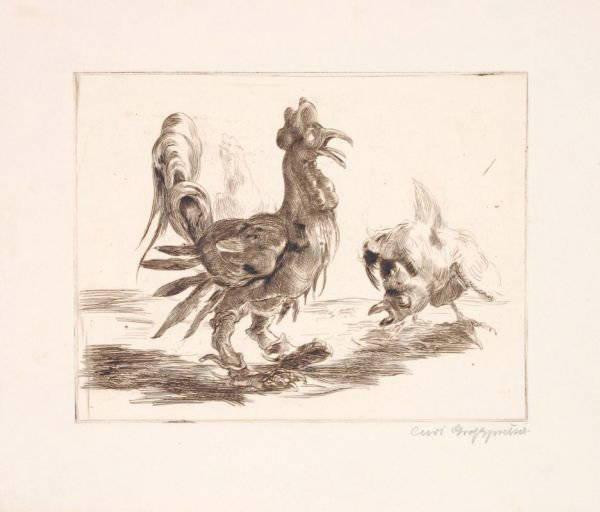 Curt Großpietsch "hahn Mit Henne". Um 1930.