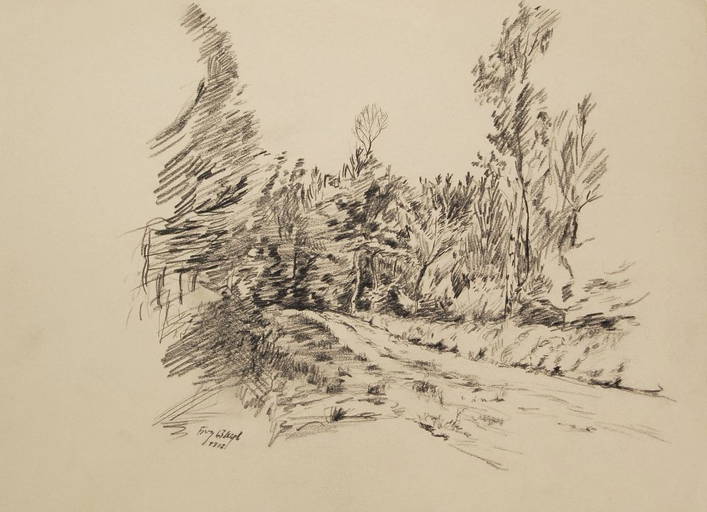 Fritz Bleyl, Waldweg. 1918.