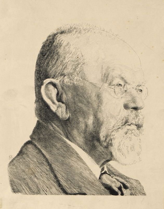 215: Otto Greiner "Bildnis Prof. Moritz Meurer". 1914.