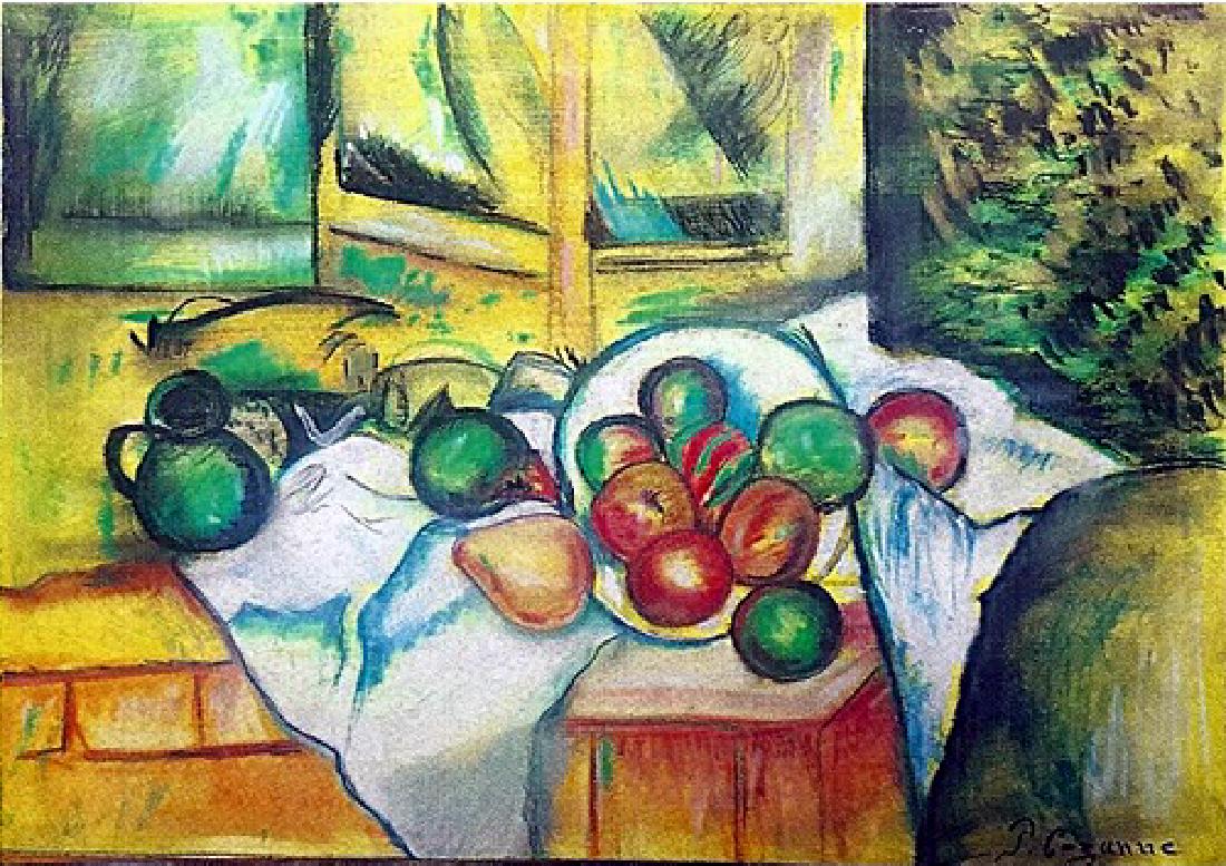 Still Life - Paul Cezanne - Pastel On Paper