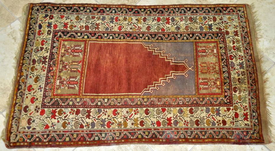 Mujur Turkish Prayer Rug, 20th C.