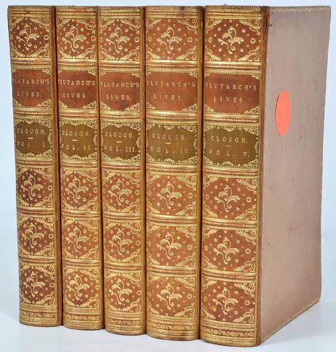 5 Volumes "plutarch's Lives" By A.j. Clough