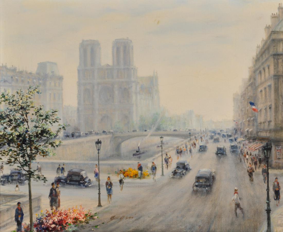 Paul Gagni 'Notre Dame, Paris' Oil Painting