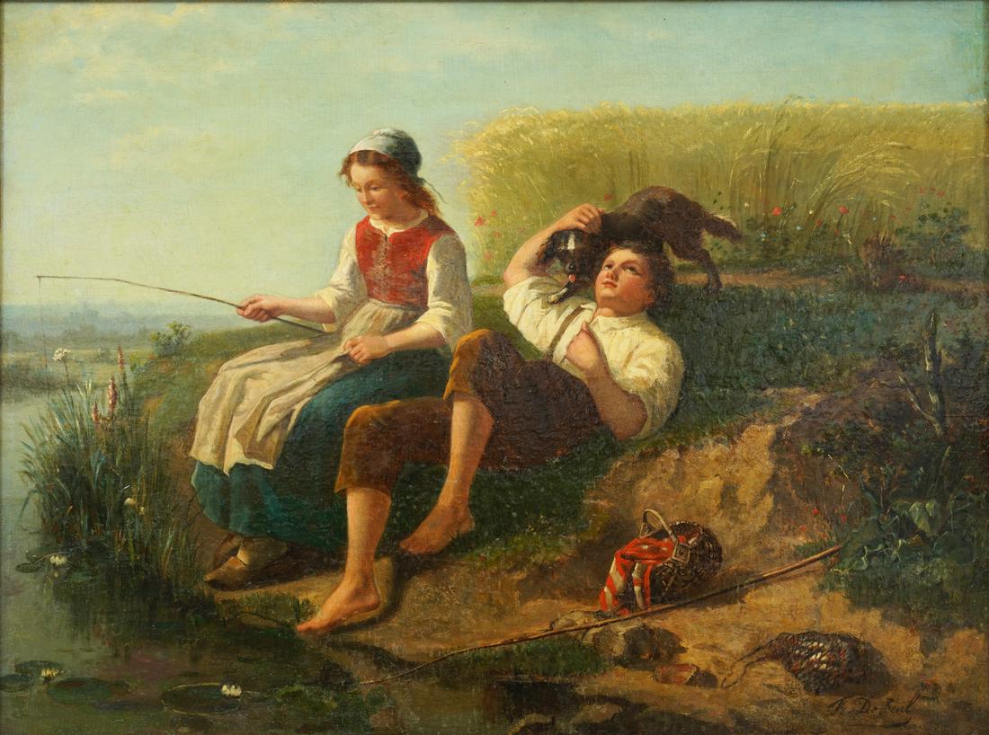 Franz de Beul O/B Pastoral Landscape - Jan 30, 2020 | Abington Auction ...