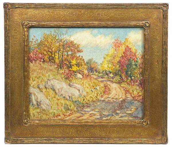 Elliot Torrey Oil On Board In Gilt Wood Frame