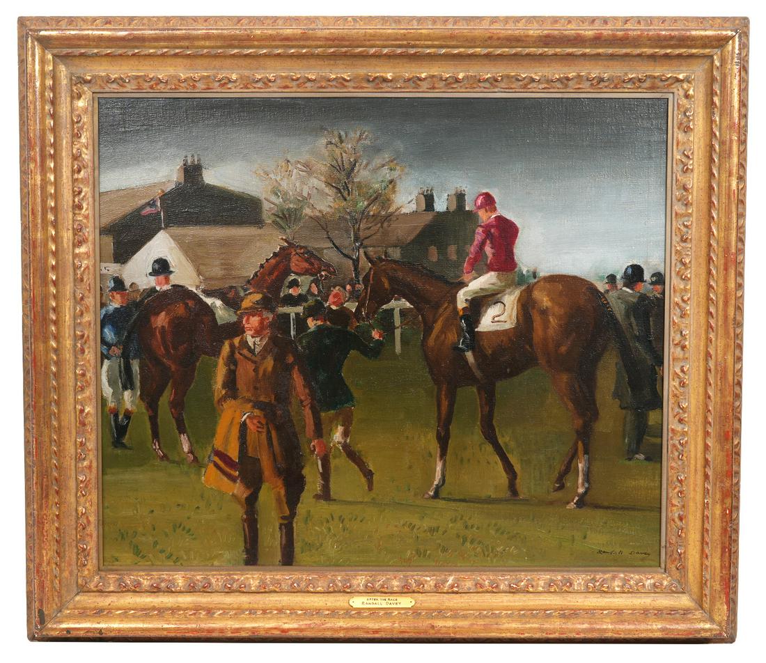 Randall Davey 'after The Race' Oil Painting