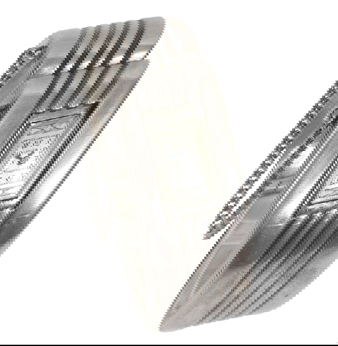 Kenneth Begay Sterling Gruen Bracelet Watch Auction