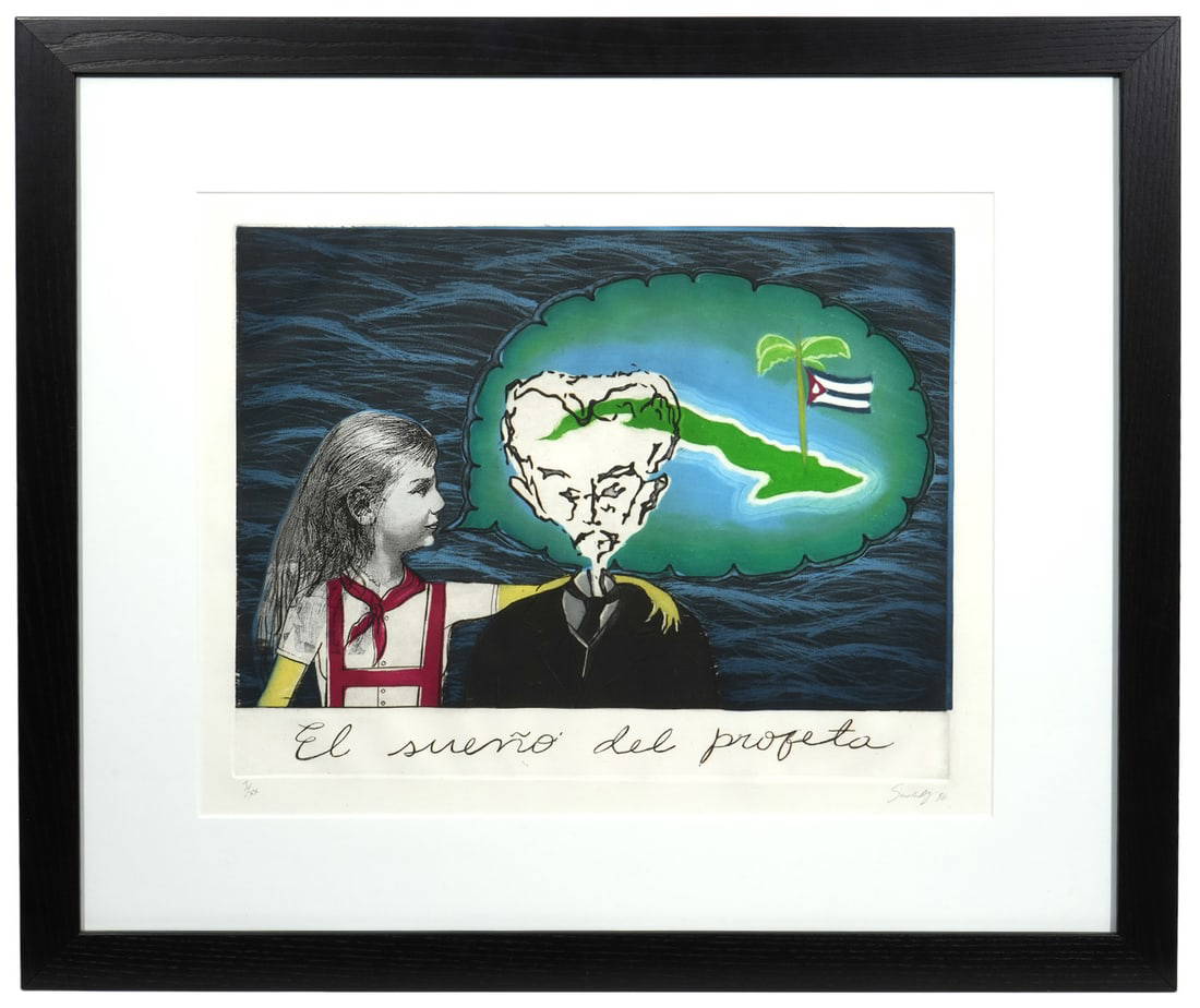 Sandra Ramos Cuban Aquatint Etching Auction