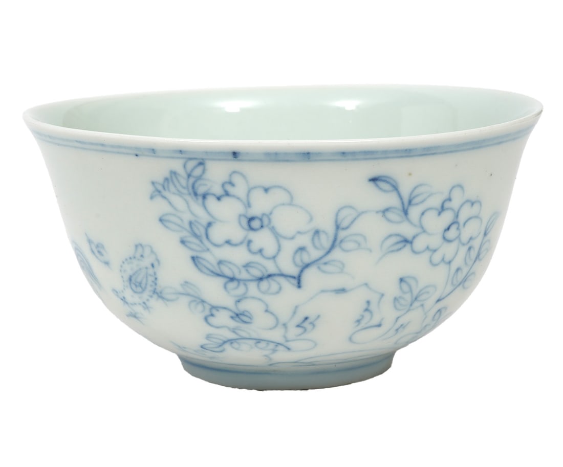Chinese Blue & White Porcelain Rice Bowl Auction