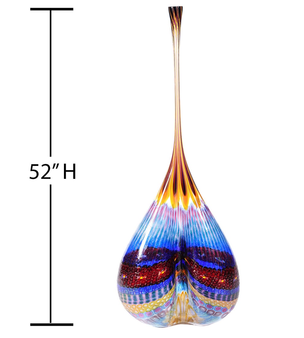 52" Stephen Rolfe Powell Glass 'teaser' Sculpture Auction