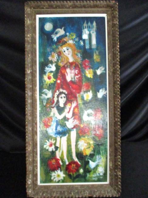 Susan Bolt / Mid Century Modern Oil On Board