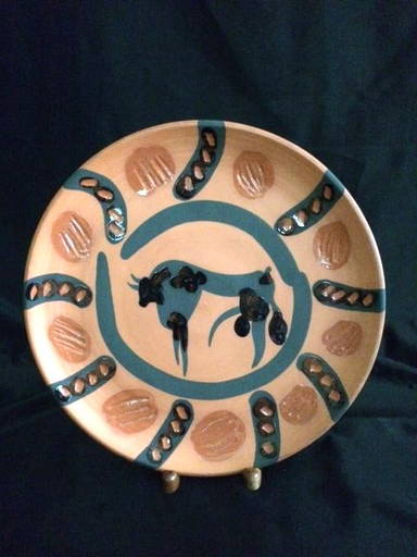 Pablo Picasso Ceramic Platter Bull, 1957