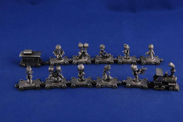 Precious Moments Chapel Pewter Train Set